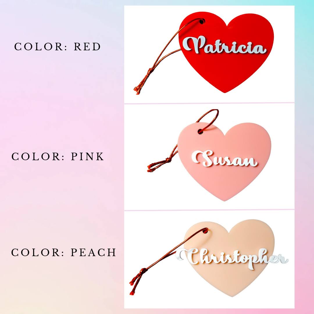 Heart Name Tags
